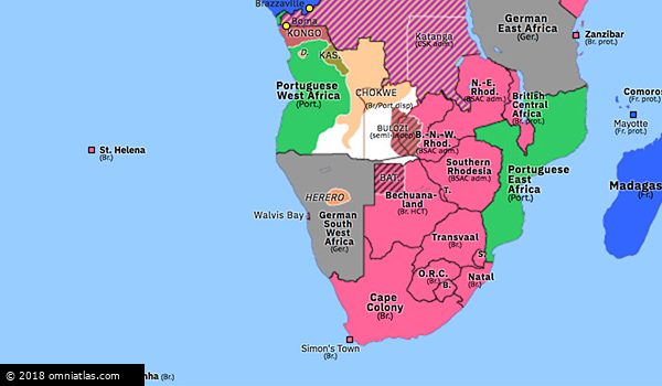 Herero Wars | Historical Atlas of Sub-Saharan Africa (11 June 1904 ...