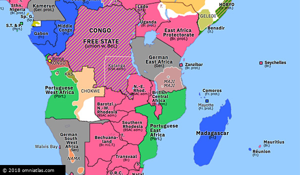 Maji Maji Rebellion | Historical Atlas of Sub-Saharan Africa (19 ...