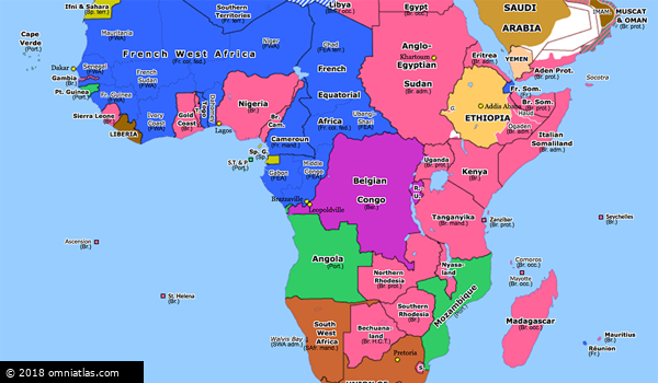 End of World War II | Historical Atlas of Sub-Saharan Africa (15 August ...
