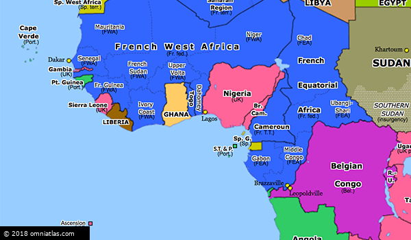 Independence of Ghana | Historical Atlas of Sub-Saharan Africa (6 March ...