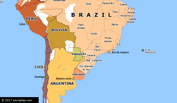Brazilian Naval Rebellion | Historical Atlas of South America (9 ...