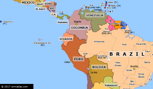 Cold War reaches Latin America | Historical Atlas of South America (28 ...