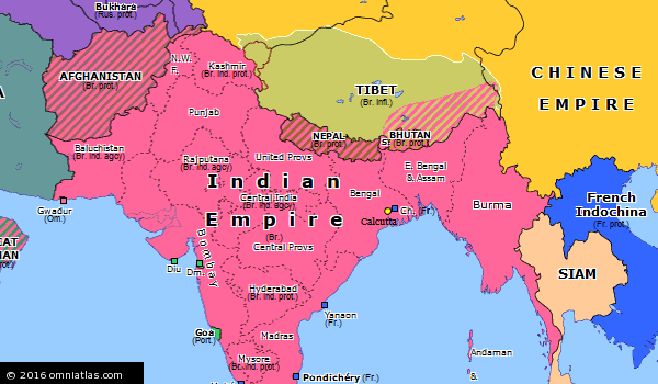 Partition of Bengal | Historical Atlas of Southern Asia (16 October ...