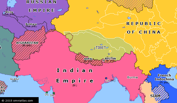 Tibetan Independence | Historical Atlas of Southern Asia (17 August ...