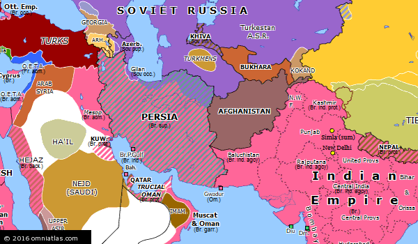 Soviet Victory in Central Asia | Historical Atlas of Southern Asia (18 ...