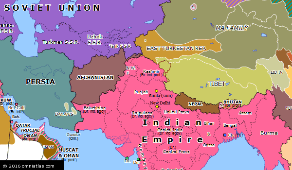 First East Turkestan Republic | Historical Atlas of Southern Asia (12 ...