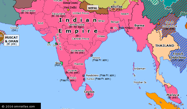 Japanese Intervention in French Indochina | Historical Atlas of ...