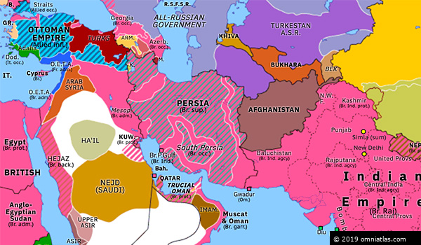 Anglo-Persian Agreement | Historical Atlas of Southern Asia (9 August ...