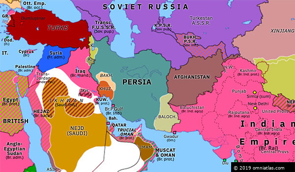 Turkish Great Offensive | Historical Atlas of Southern Asia (8 ...