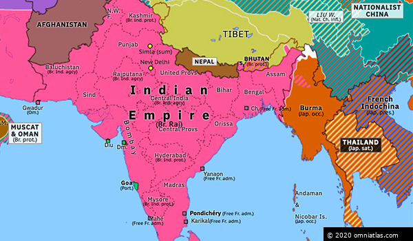 Arakan, Chindits, and Bengal Famine | Historical Atlas of Southern Asia ...