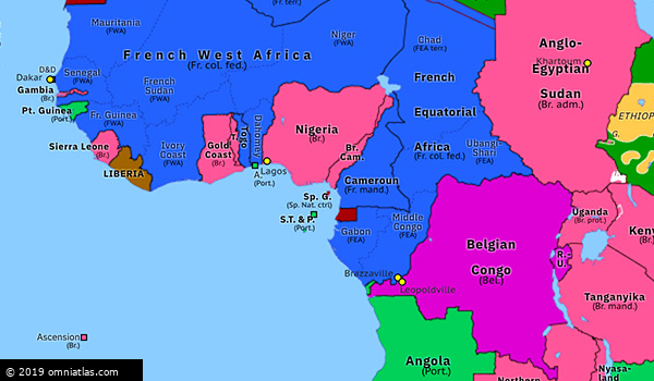 Spanish Civil War in Africa | Historical Atlas of Sub-Saharan Africa (4 ...